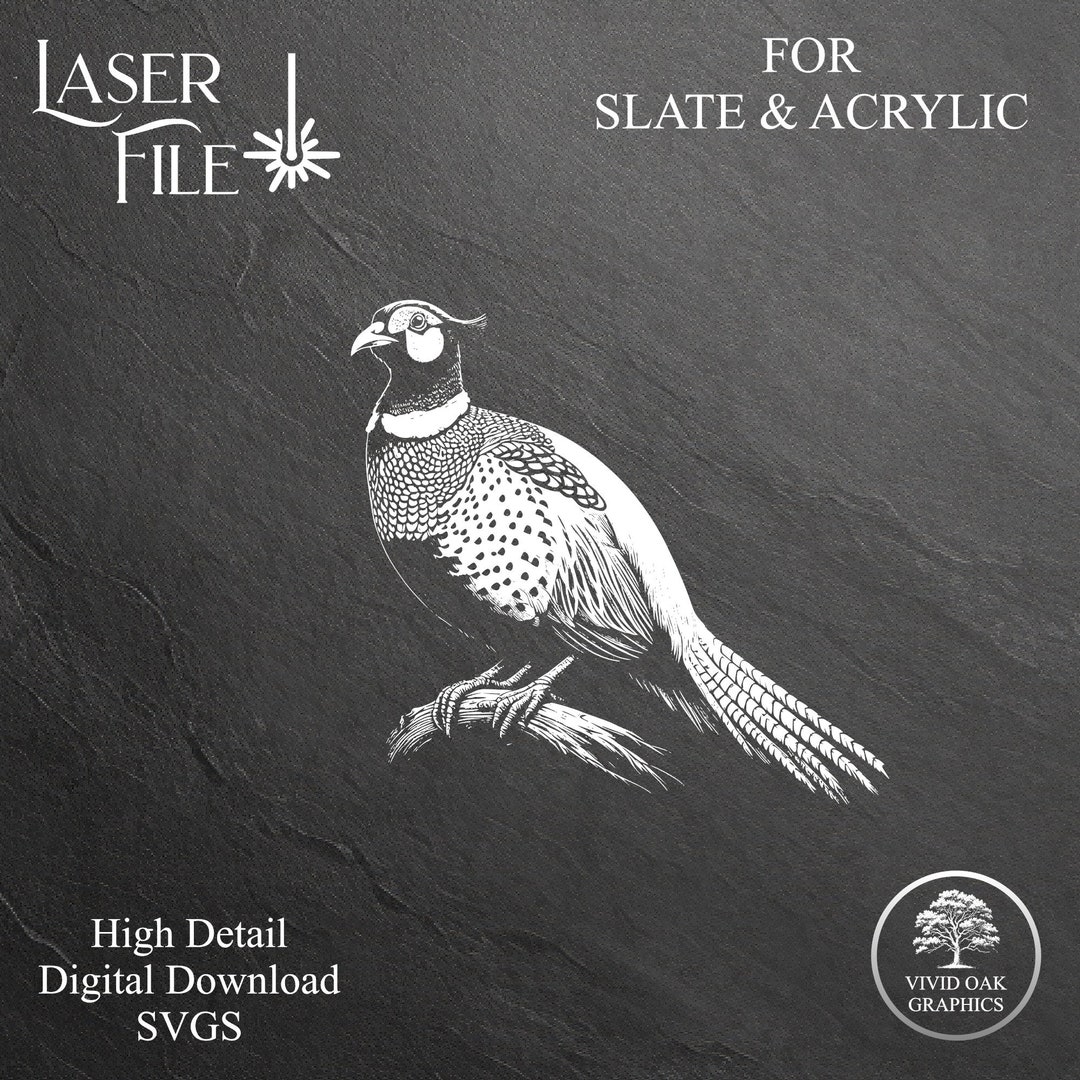 Slate Pheasant 2 - Engrave Files, SVG, Instant Digital Download Files ...