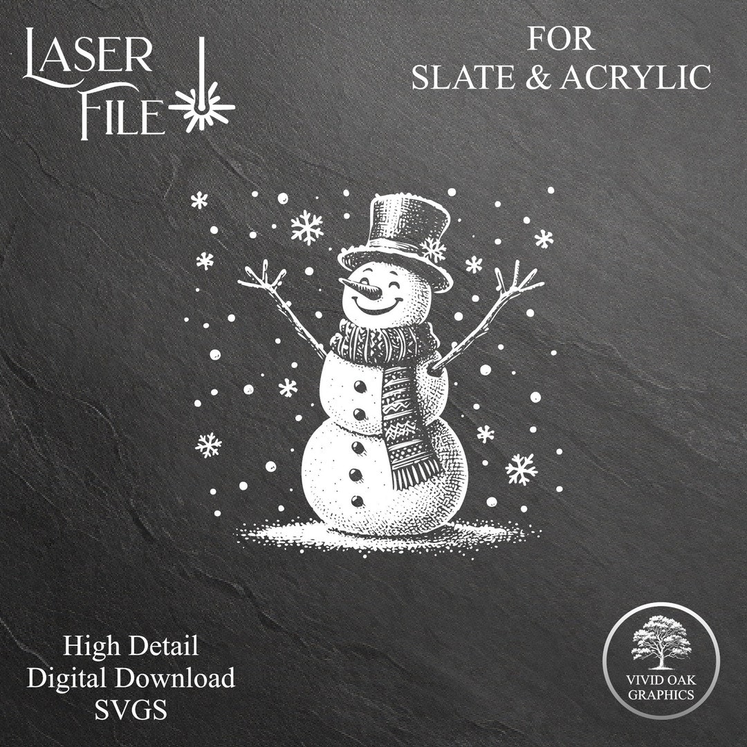 Snowman 2 - Engrave Files, SVG, Instant Digital Download Files for ...