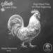 Rooster SVG Laser Engrave Files: Slate & Acrylic (digital Download) - Etsy