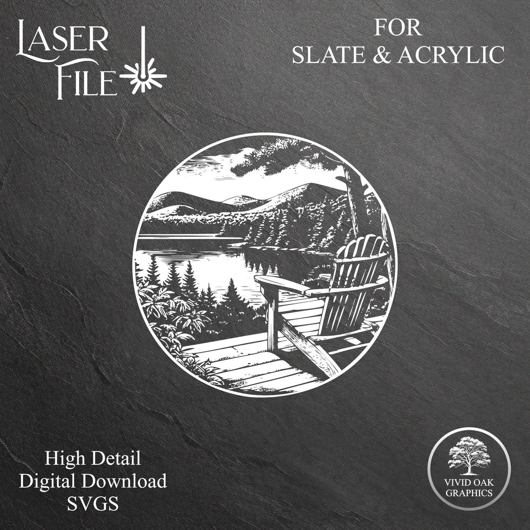 Adirondack Round 4 Engrave Files, SVG, Instant Digital Download Files ...