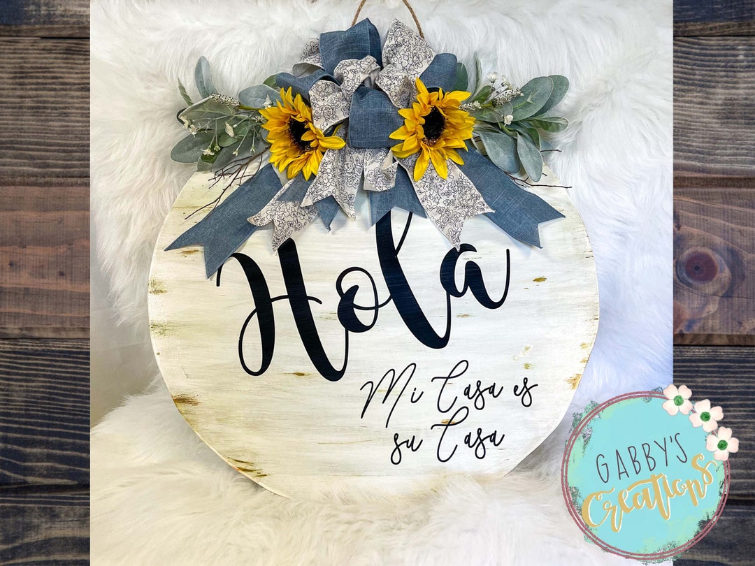 Rustic White Door Hanger - Etsy