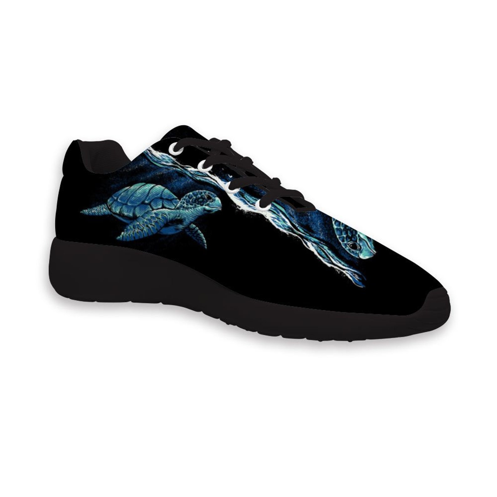 Blue Seawater Sea Turtle unisex shoes women sneakers gift | Etsy