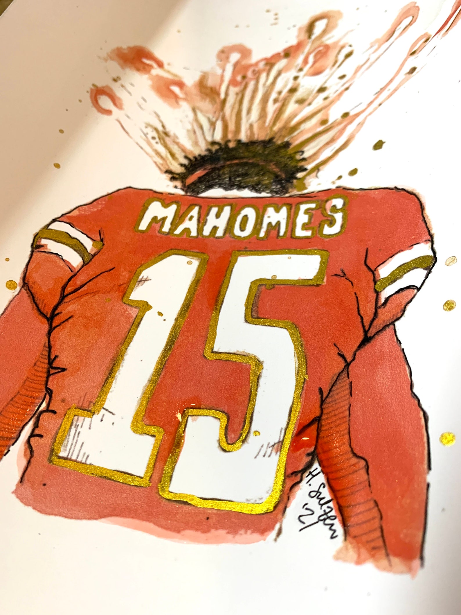 Mahomes Art Painted Print Patrick Mahomes Chiefs Kingdom - Etsy
