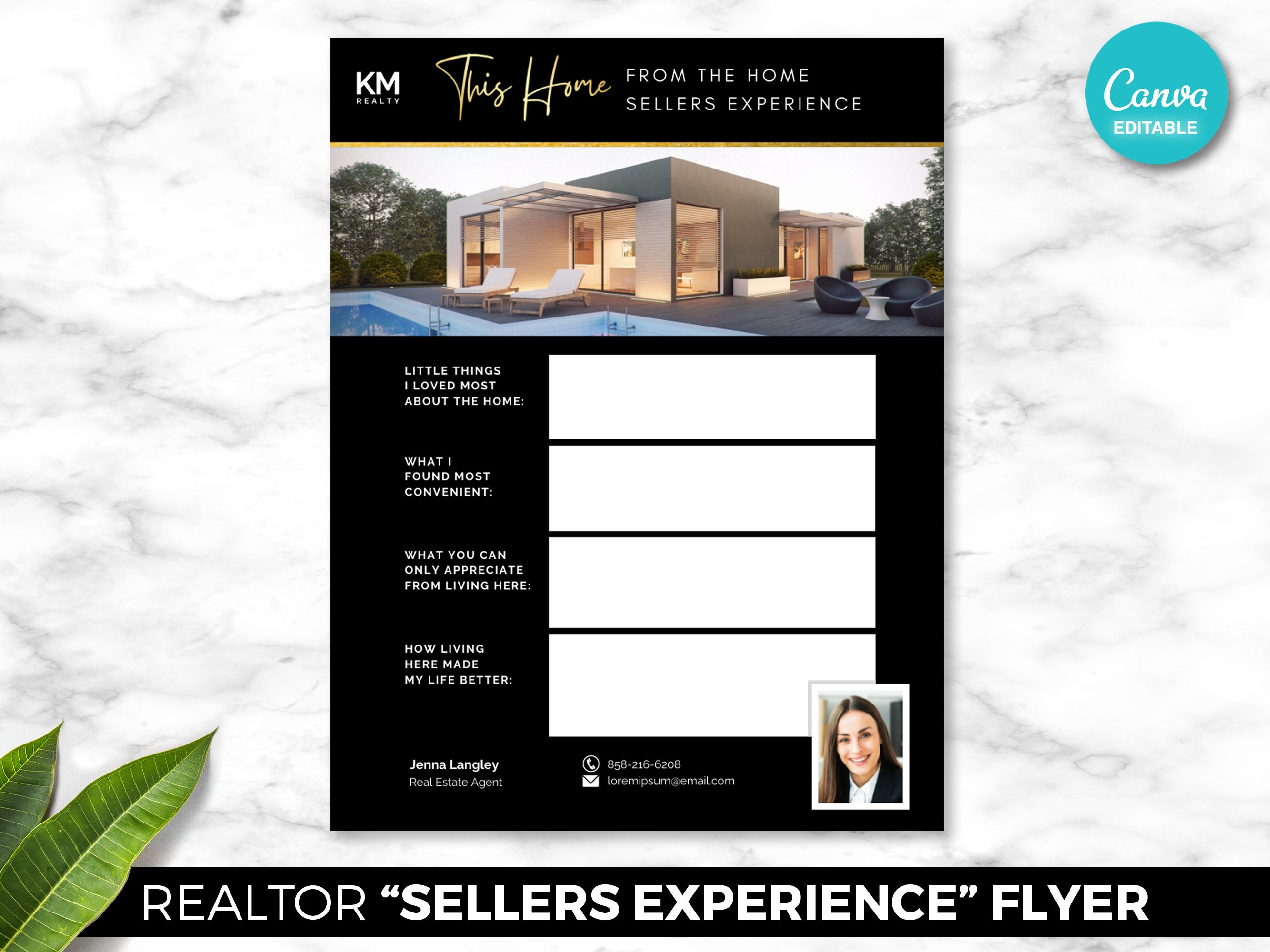 Sellers Experience Flyer, Real Estate Agent, Open House, Digital Canva ...