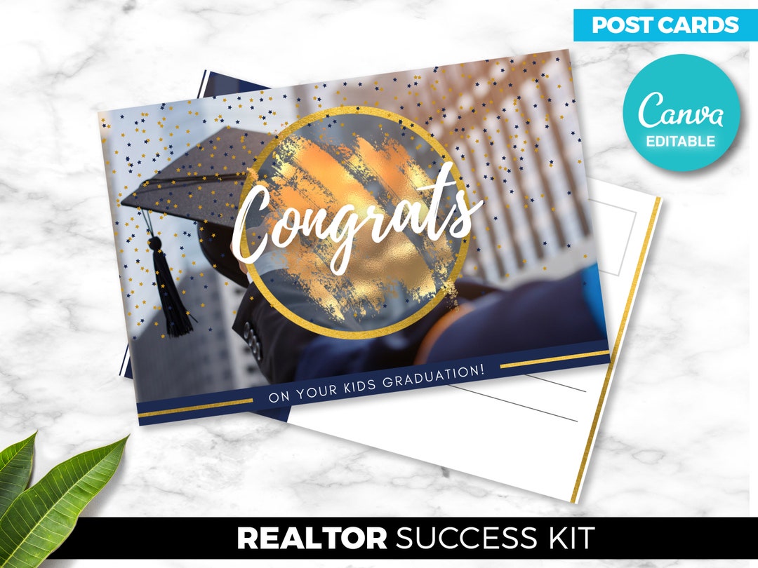 Congrats, Congratulations, Graduation Postcard, Holiday Postcard, Real ...