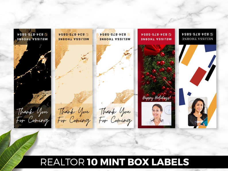 10 Real Estate Mint Labels, Mint Box Stickers, Realtor Marketing, Open ...