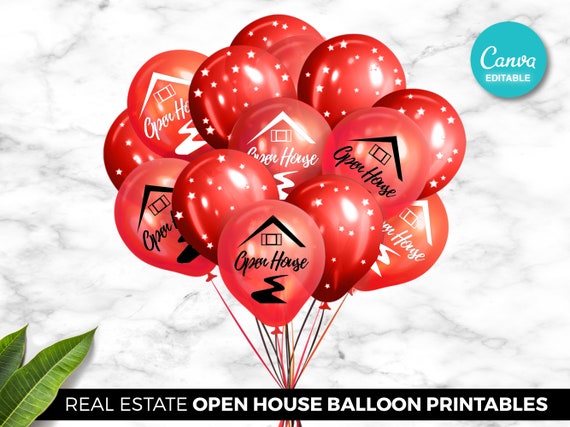 Real Estate Balloon Design Realtor Marketing Open House | Etsy