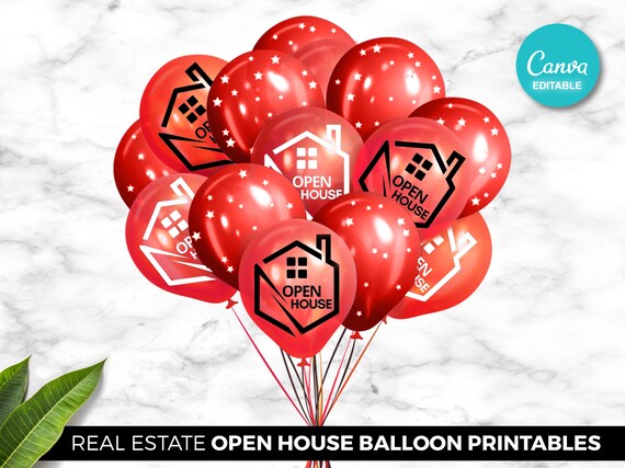 Real Estate Balloon Design Realtor Marketing Open House | Etsy