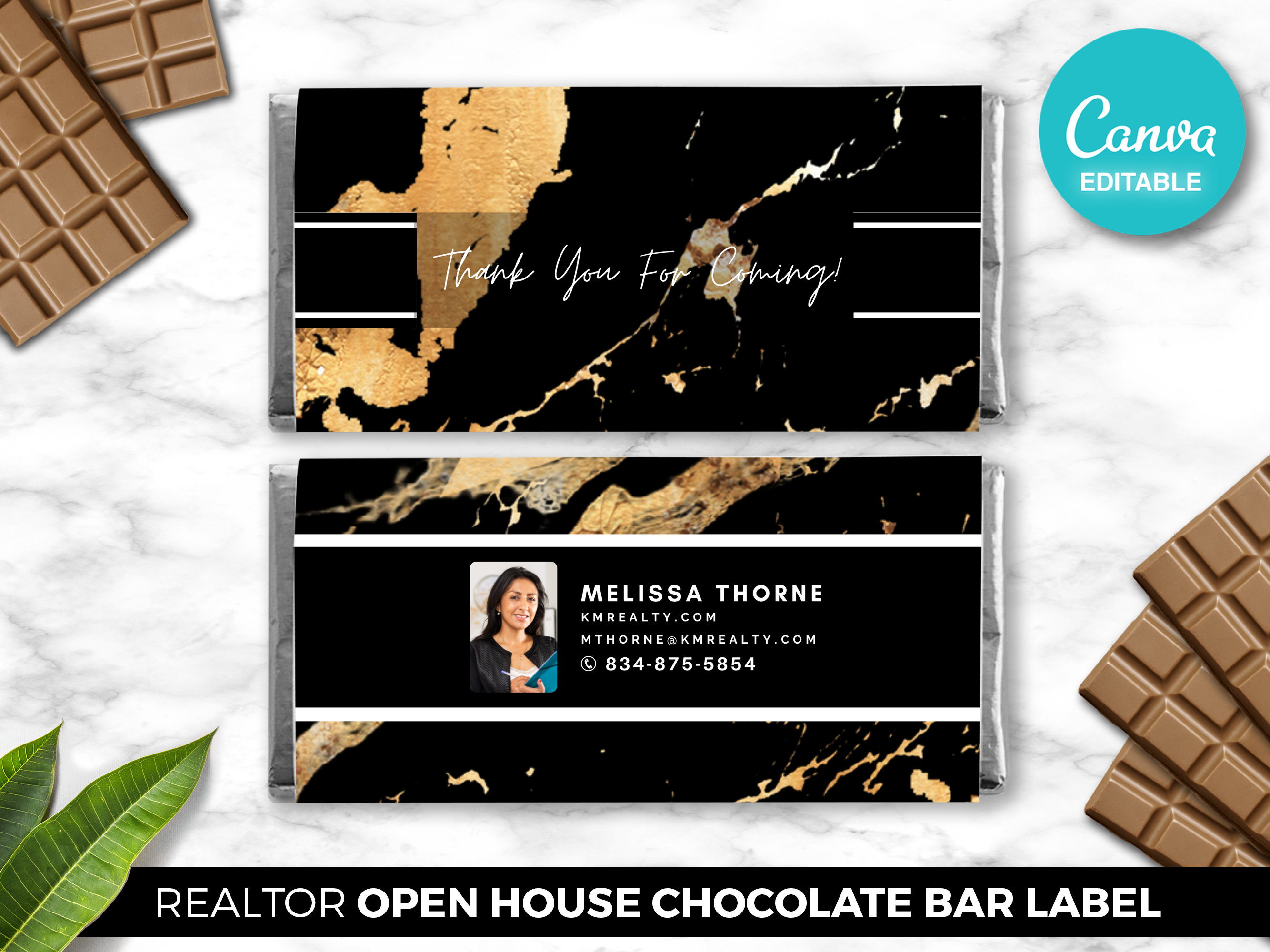 Real Estate Chocolate Bar Label, Open House, Realtor Marketing, Real ...