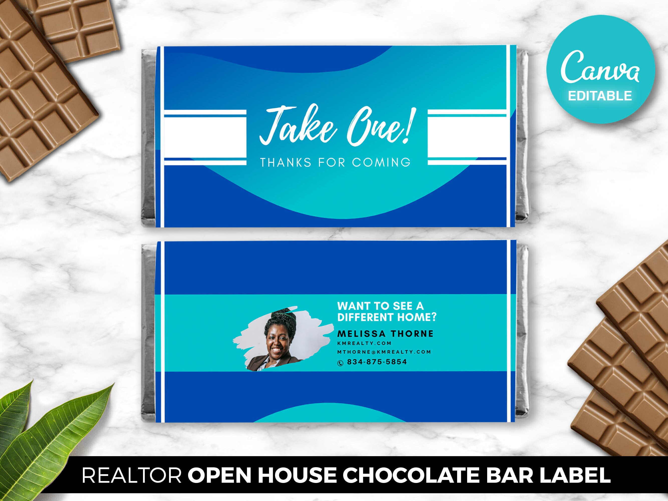 Real Estate Chocolate Bar Label, Open House, Realtor Marketing, Real ...