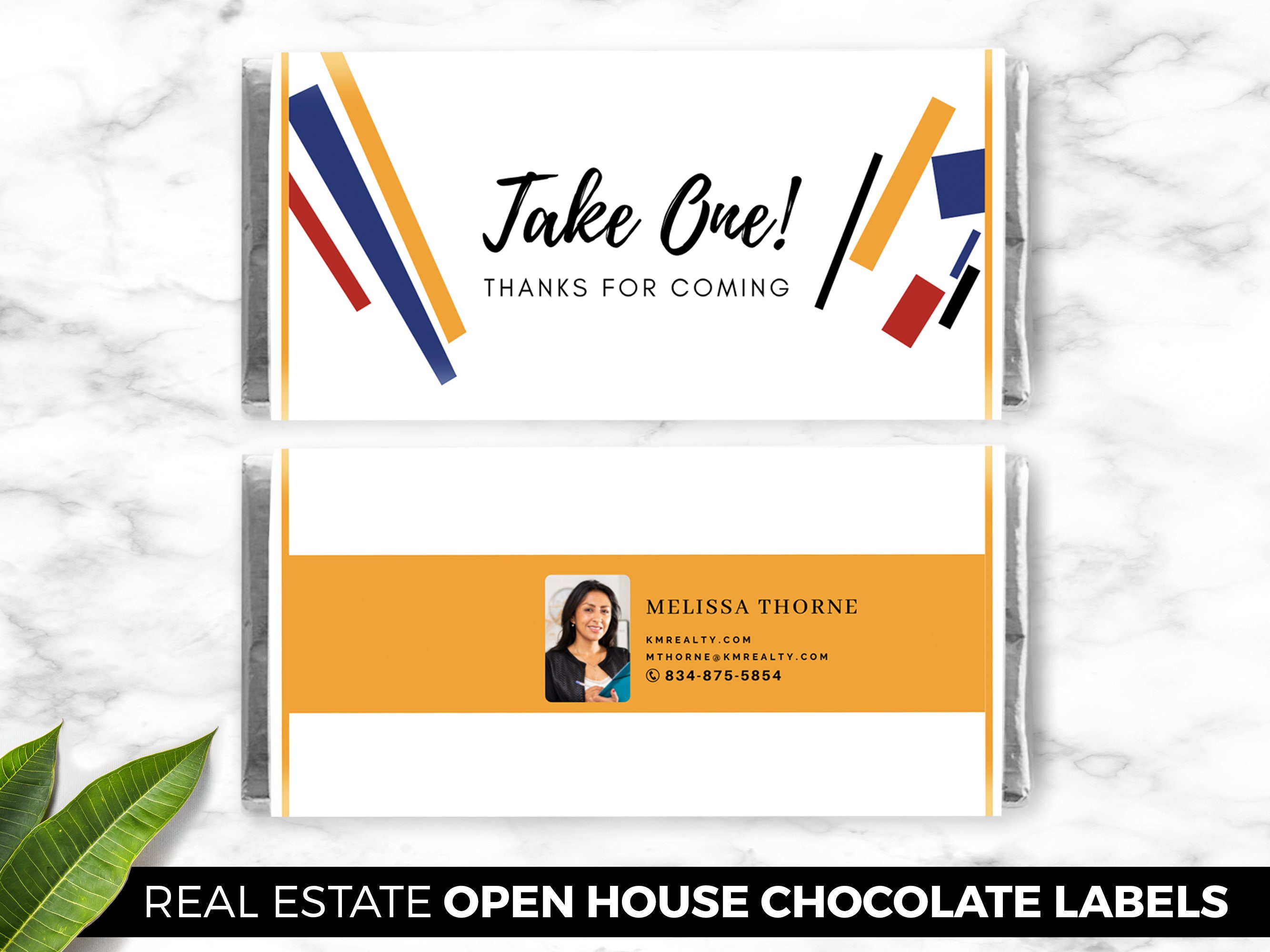 7 Real Estate Chocolate Bar Labels, Open House, Realtor Marketing,real ...