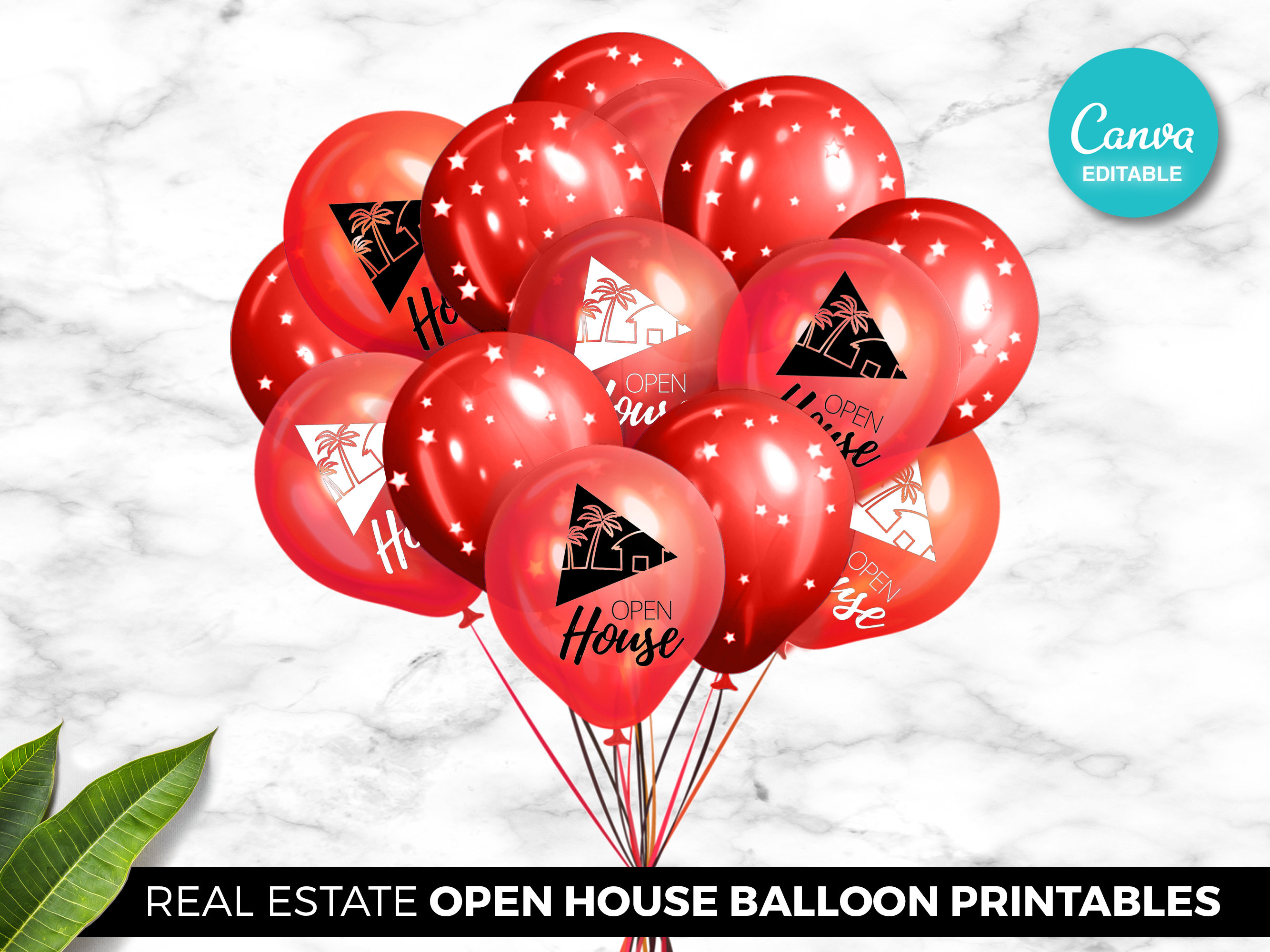 Real Estate Balloon Design, Realtor Marketing, Open House, Real Estate ...
