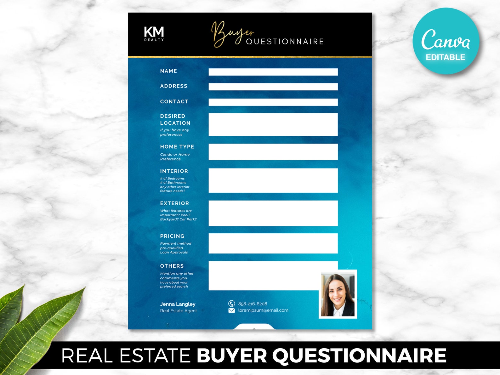 Buyer Questionnaire, Client Testimonial Flyer, Real Estate Agent ...