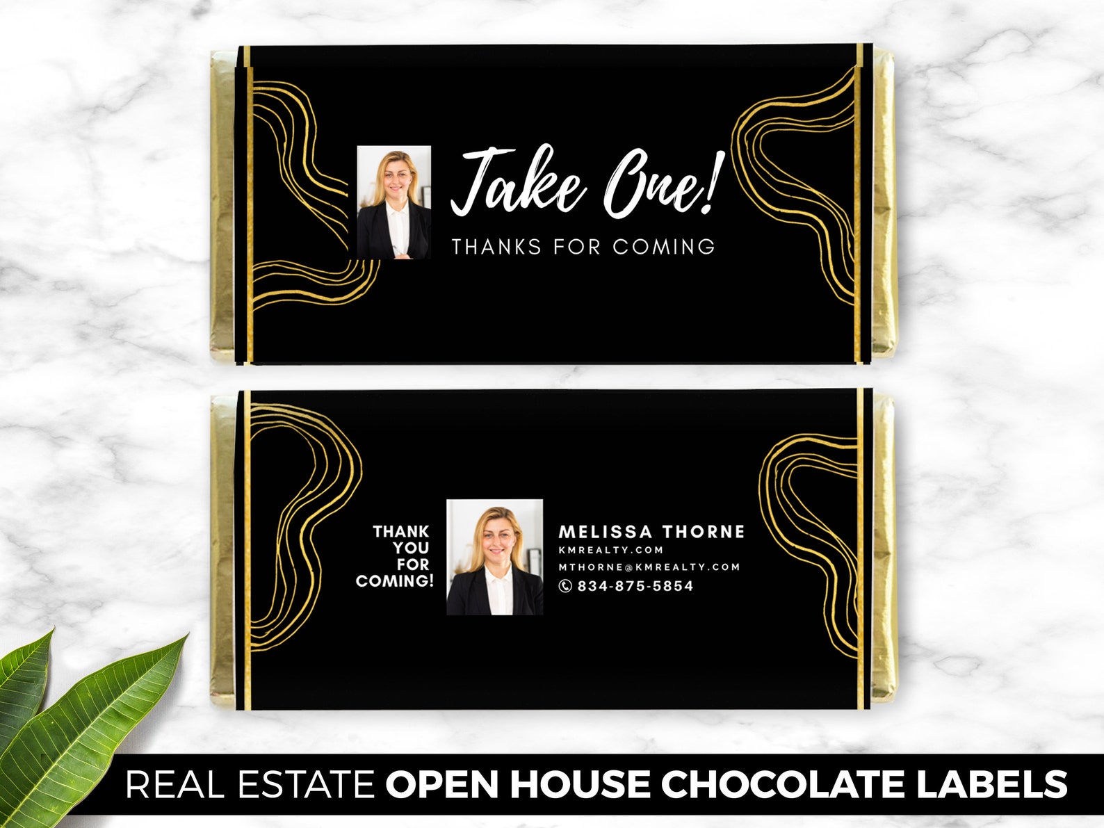 7 Real Estate Chocolate Bar Labels, Open House, Realtor Marketing,real ...