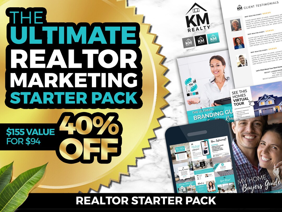 Ultimate Realtor Marketing Starter Pack Real Estate Agent - Etsy