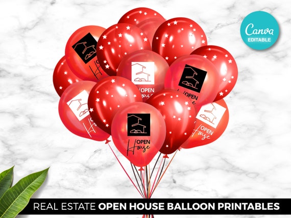 Real Estate Balloon Design Realtor Marketing Open House | Etsy