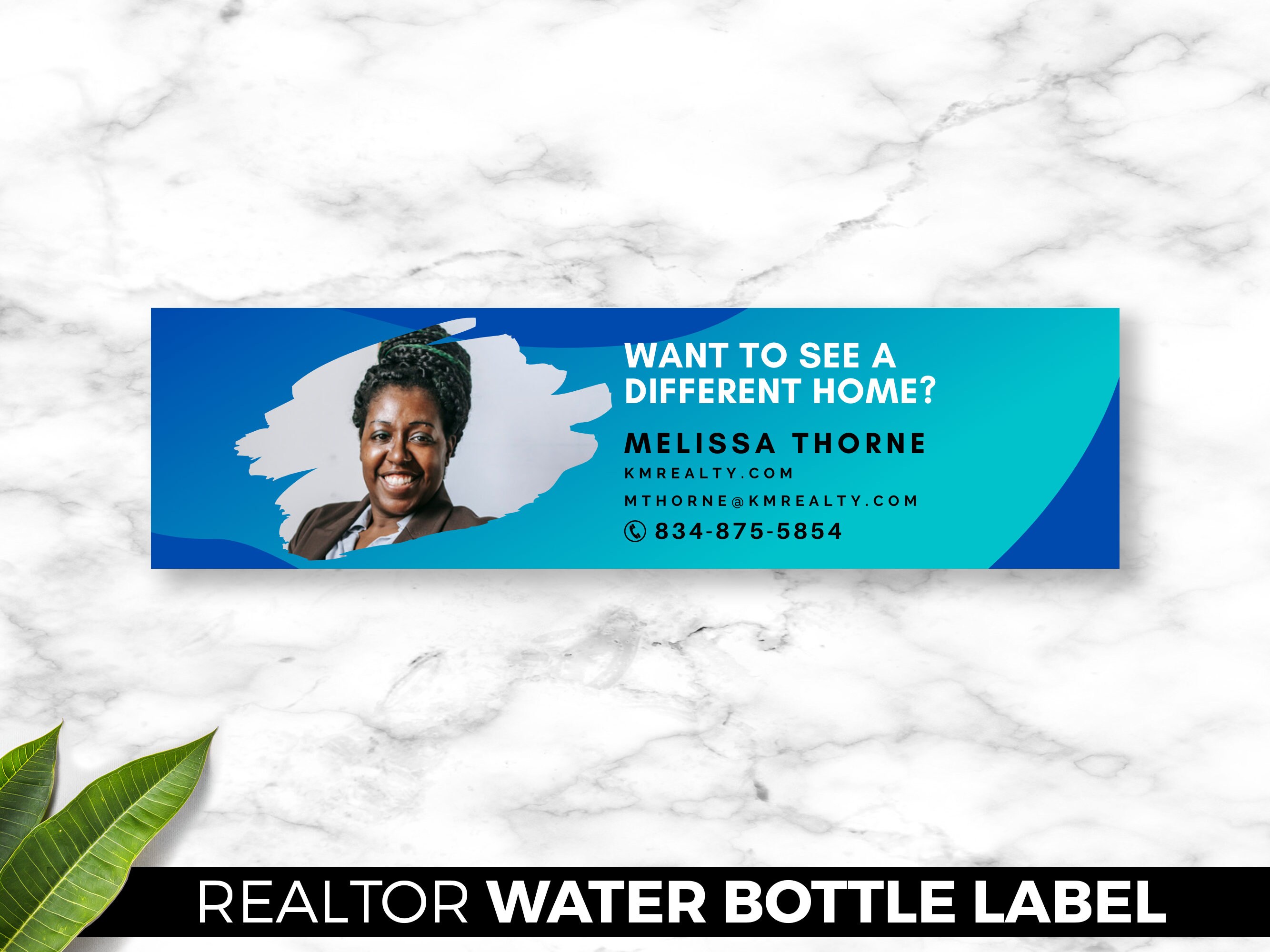 Real Estate Water Bottle Label, Realtor Marketing, Open House, Real ...