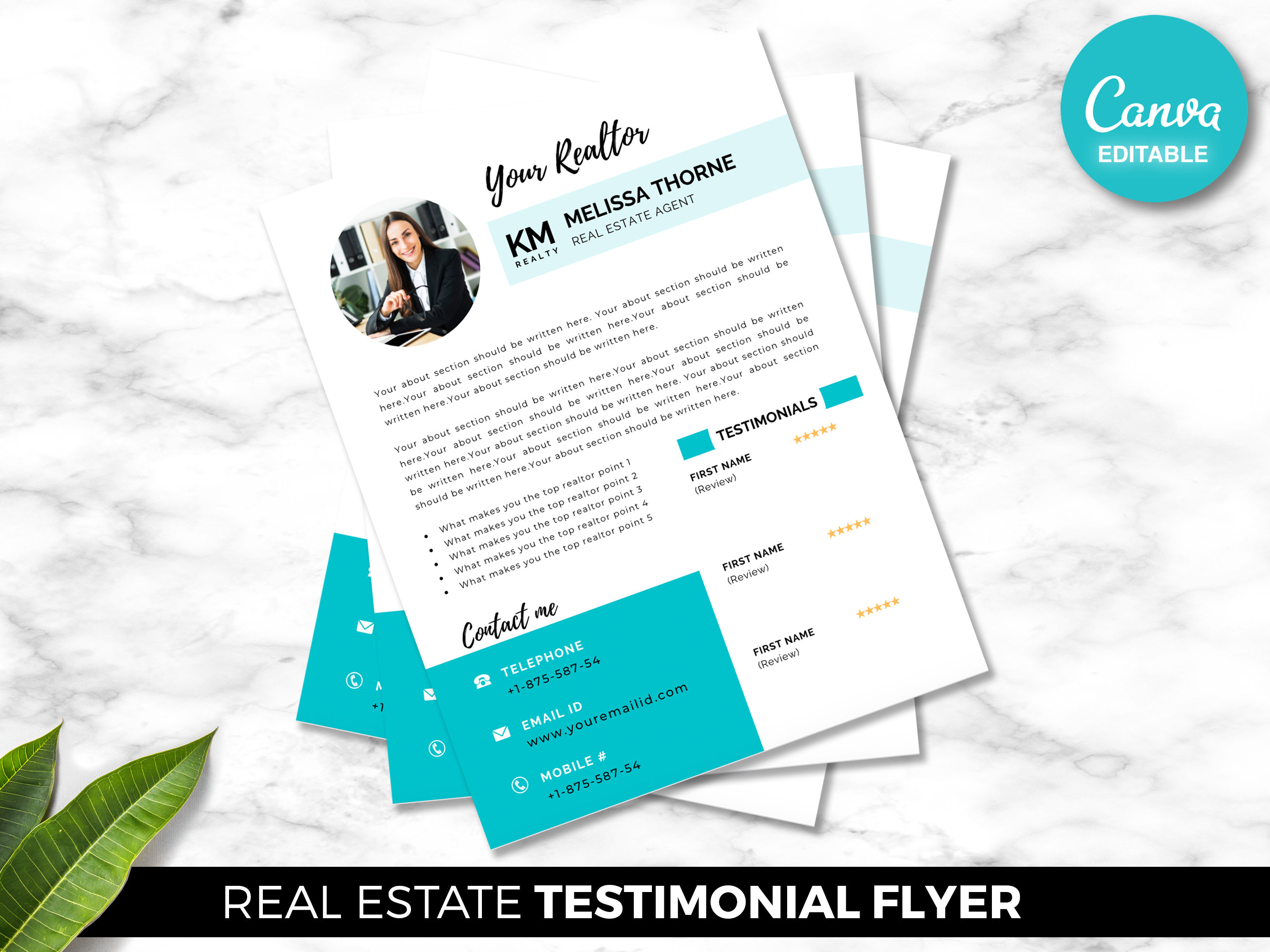 Client Testimonial Flyer, Real Estate Agent, Realtor Reviews, Digital ...