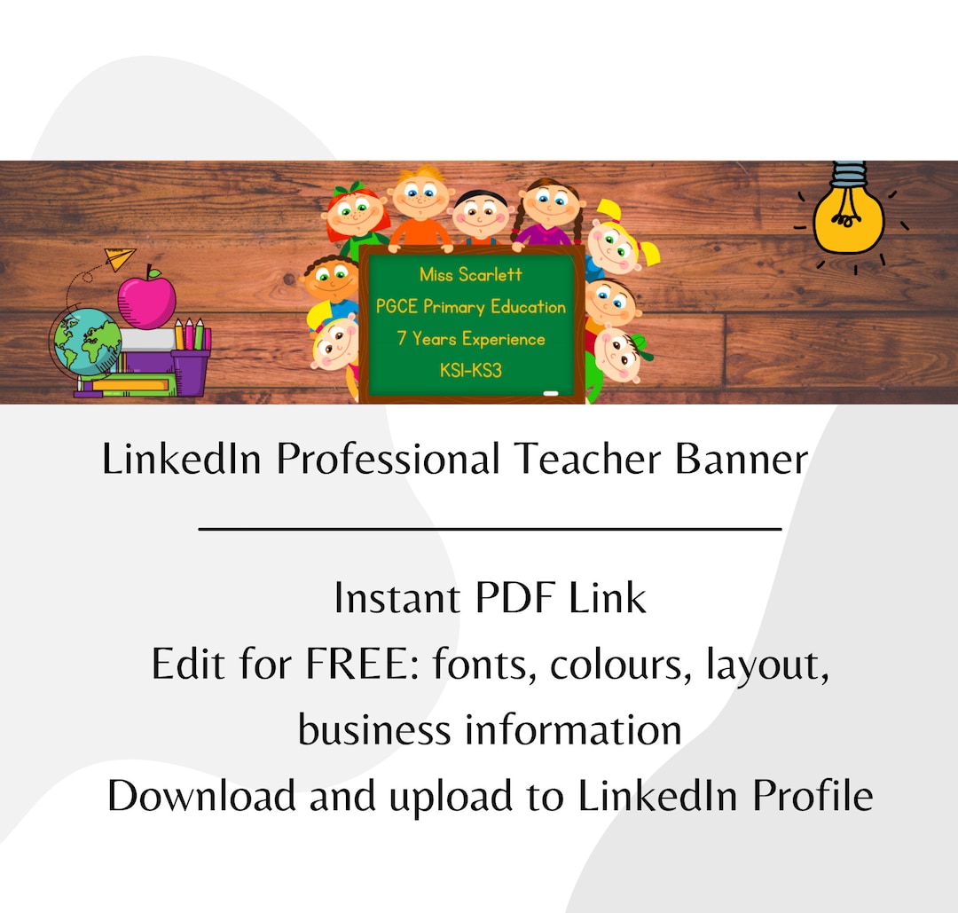 Linkedin Teacher Banner Professional Banner for Teachers Linkedin ...