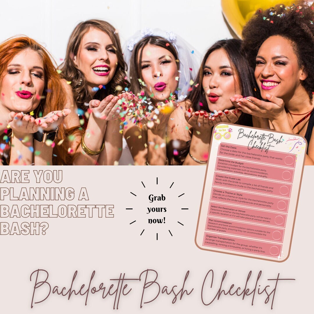 Bachelorette Bash Checklist - Etsy