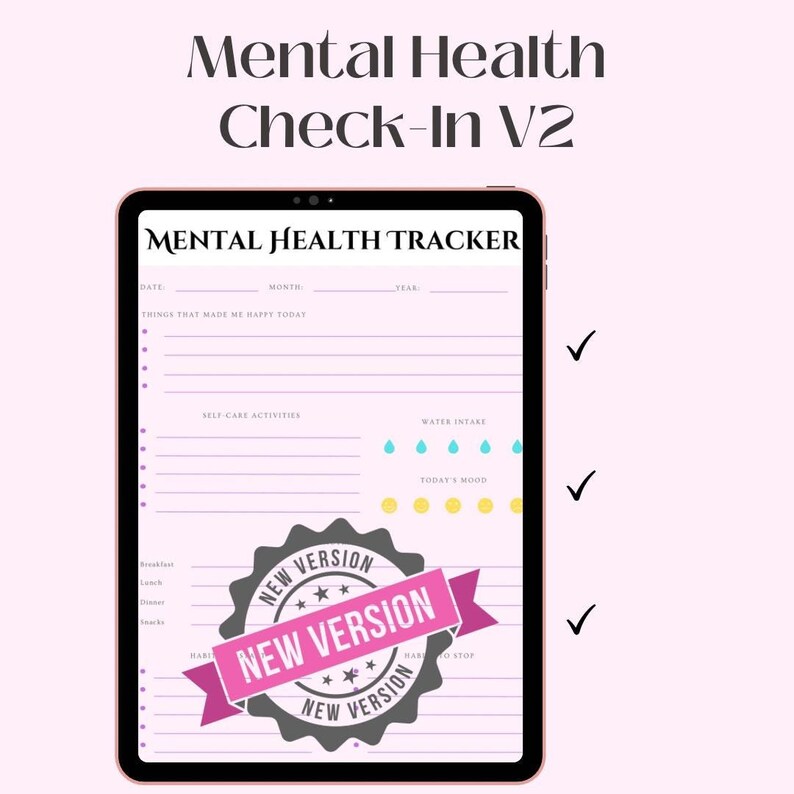 Printable Mental Health Tracker V2 Daily Self-care Journal, Mood ...