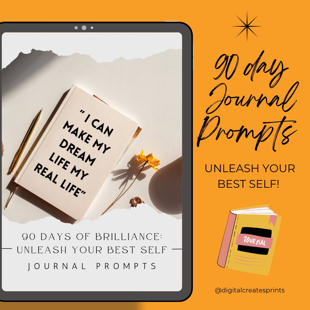 90-day Journal Prompts for Self-discovery and Intentional - Etsy