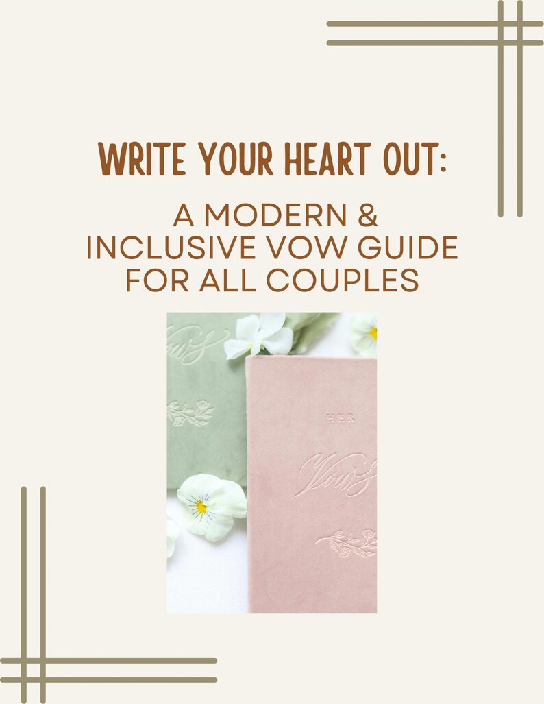 Inclusive Wedding Vow Writing Worksheet | LGBTQ+ & Traditional Couples ...