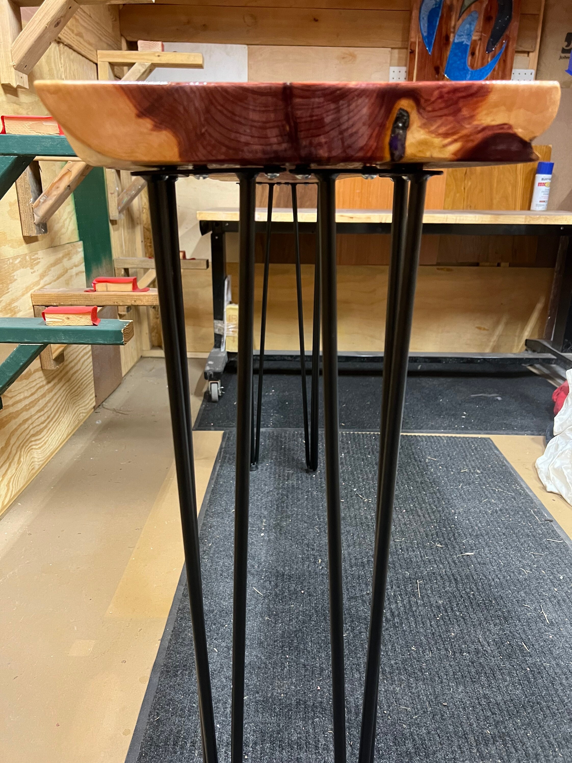 Entryway Furniture 48in 4ft 4 Legs Handmade Wood Live Edge Cedar Entry Table Home & Living ...