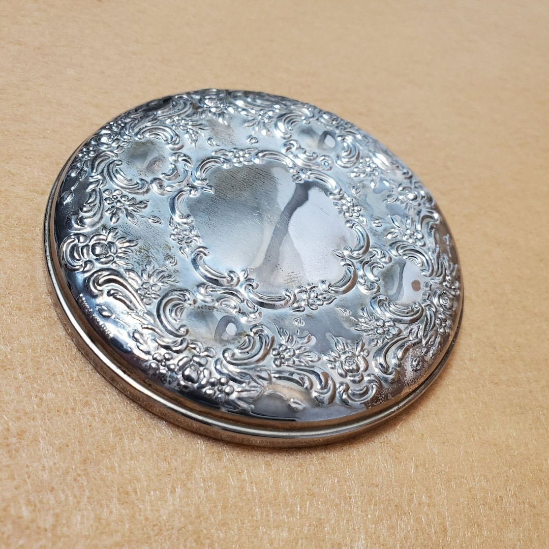 Towle Sterling Silver Vintage Hand Held Mirror, Repousse Silver ...