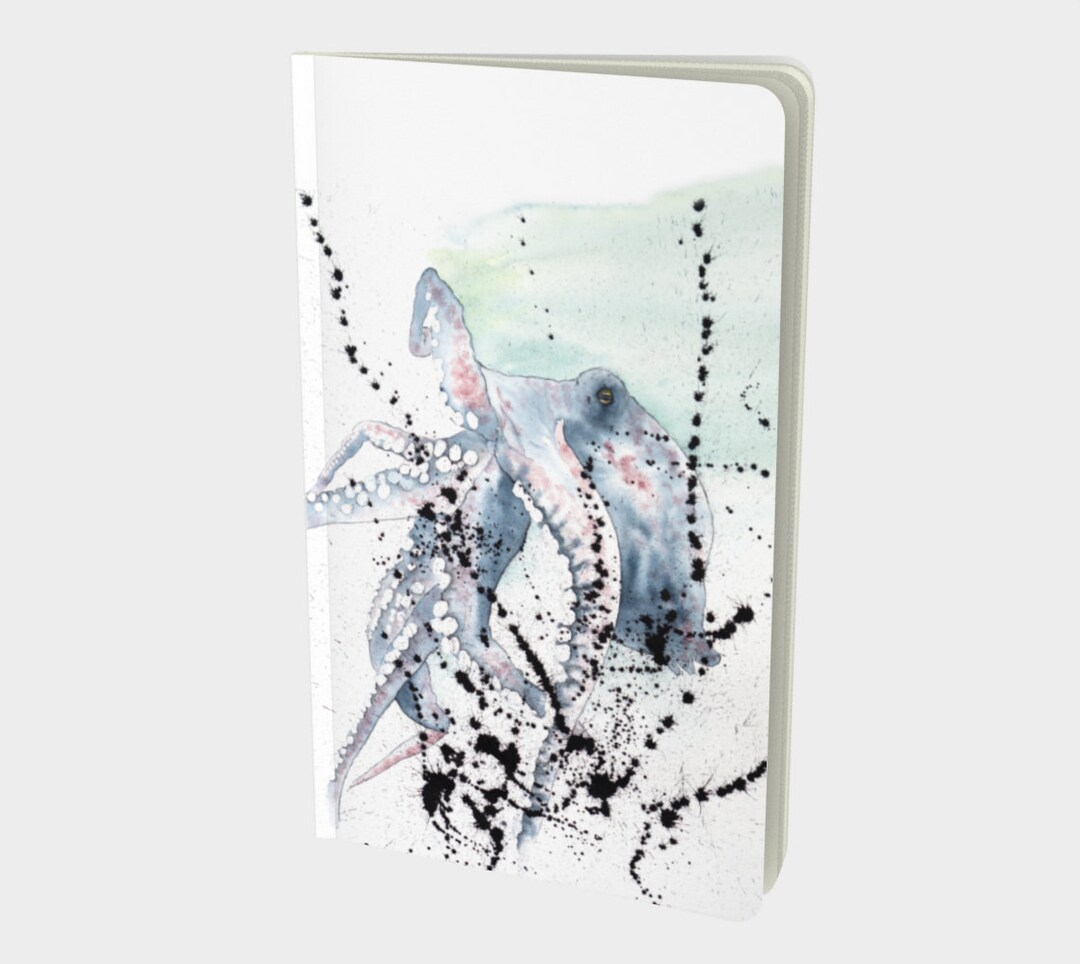 Notebook With Inky Octopus -- Use as a Dot Journal, Sketch Book or for ...