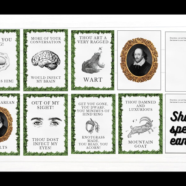 Shakespeare Insults Posters - Etsy
