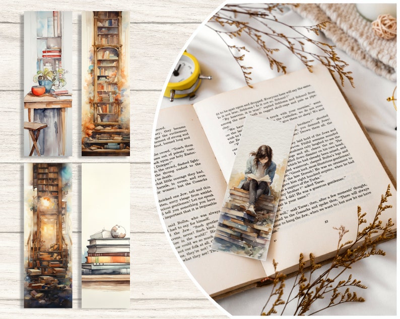 10 Printable Bookmarks | Library Collection #2 | Print and Cut ...