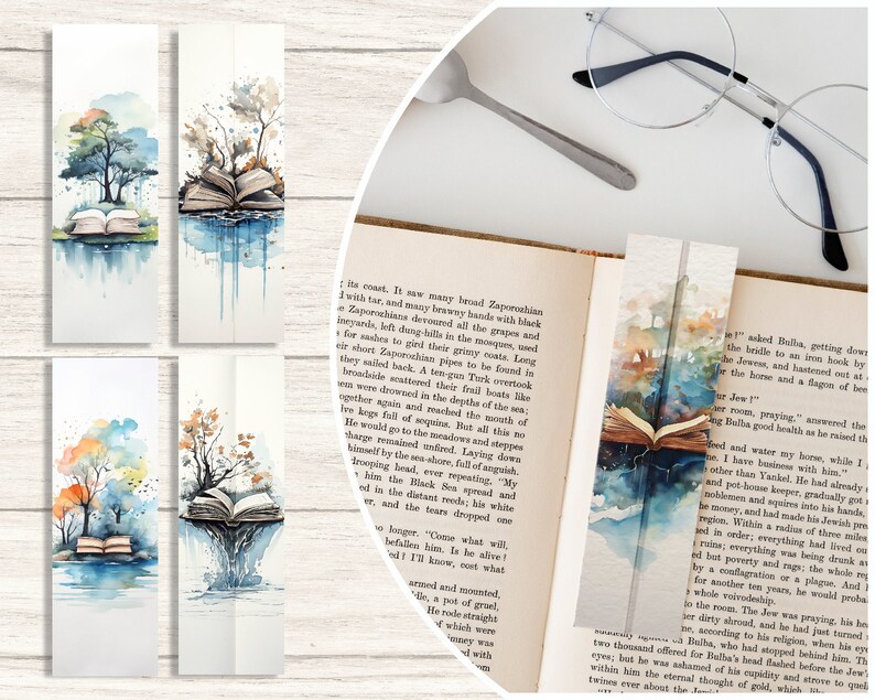 10 Printable Bookmarks | Library Collection #1 | Print and Cut ...