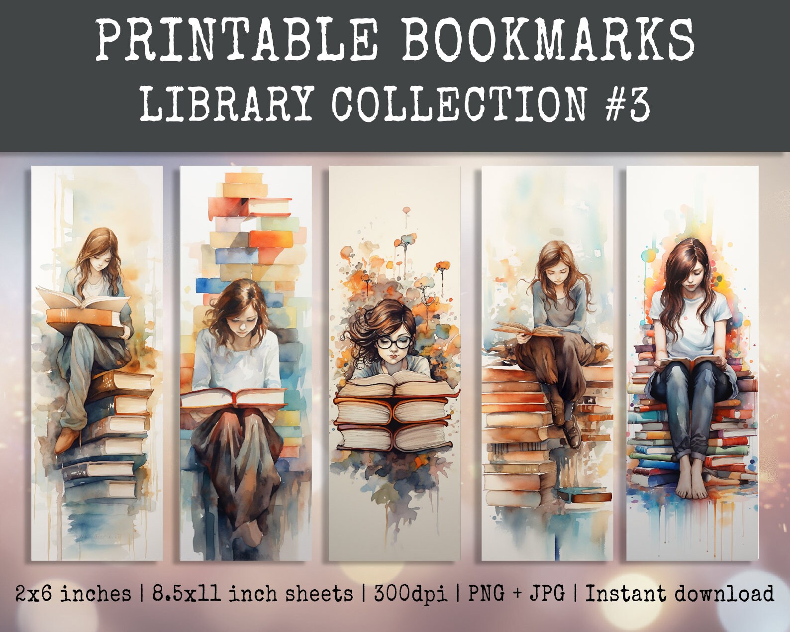 10 Printable Bookmarks | Library Collection #3 | Print and Cut ...
