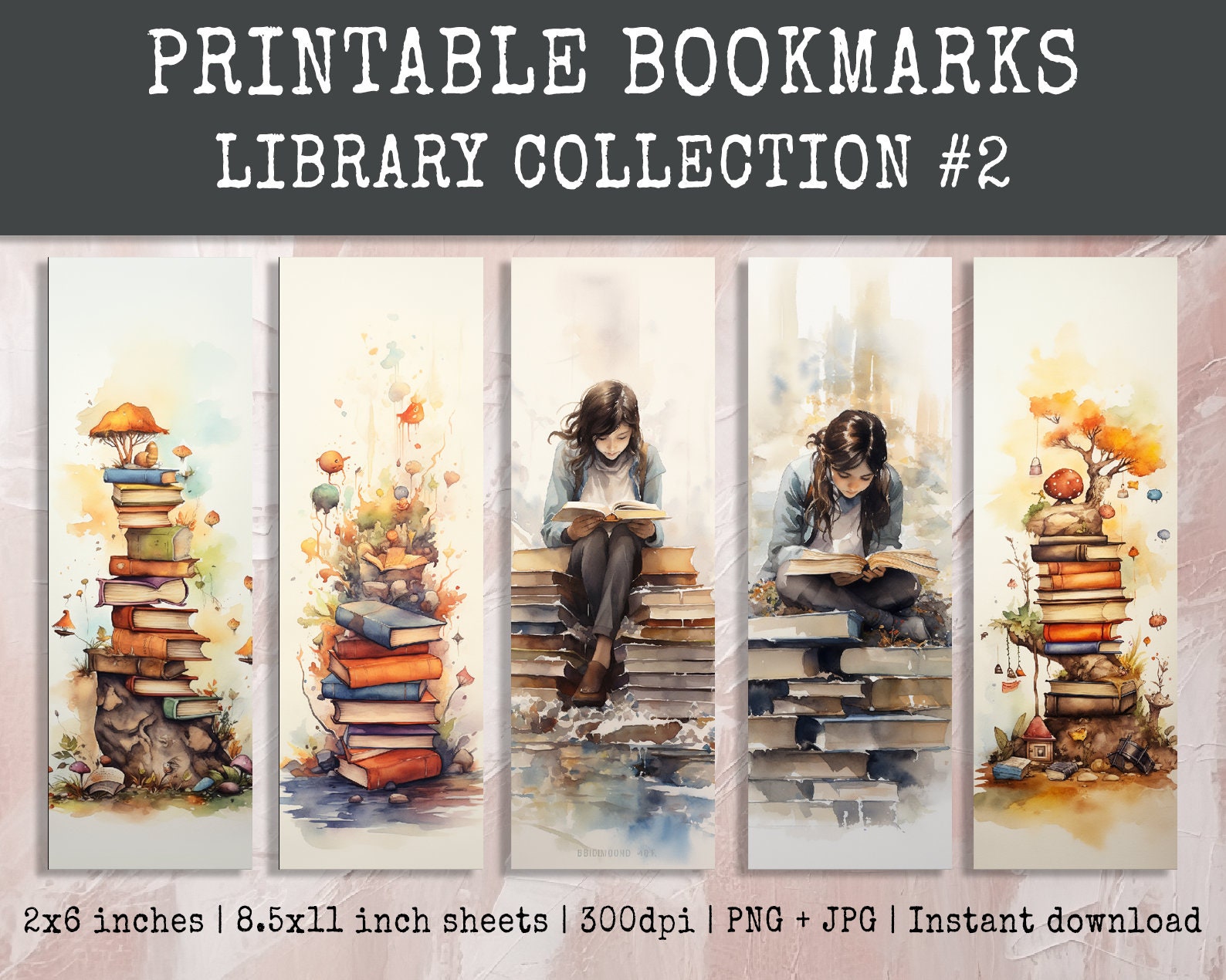 10 Printable Bookmarks | Library Collection #2 | Print and Cut ...