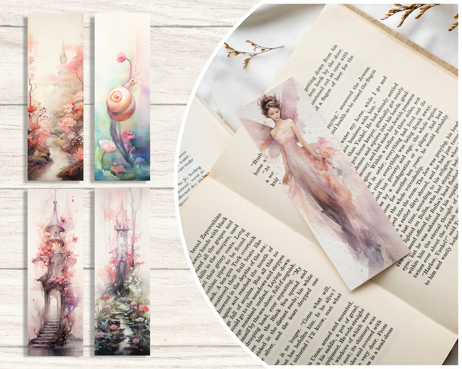 10 Printable Bookmarks | Fairy Collection #1 | Print and Cut | Instant ...