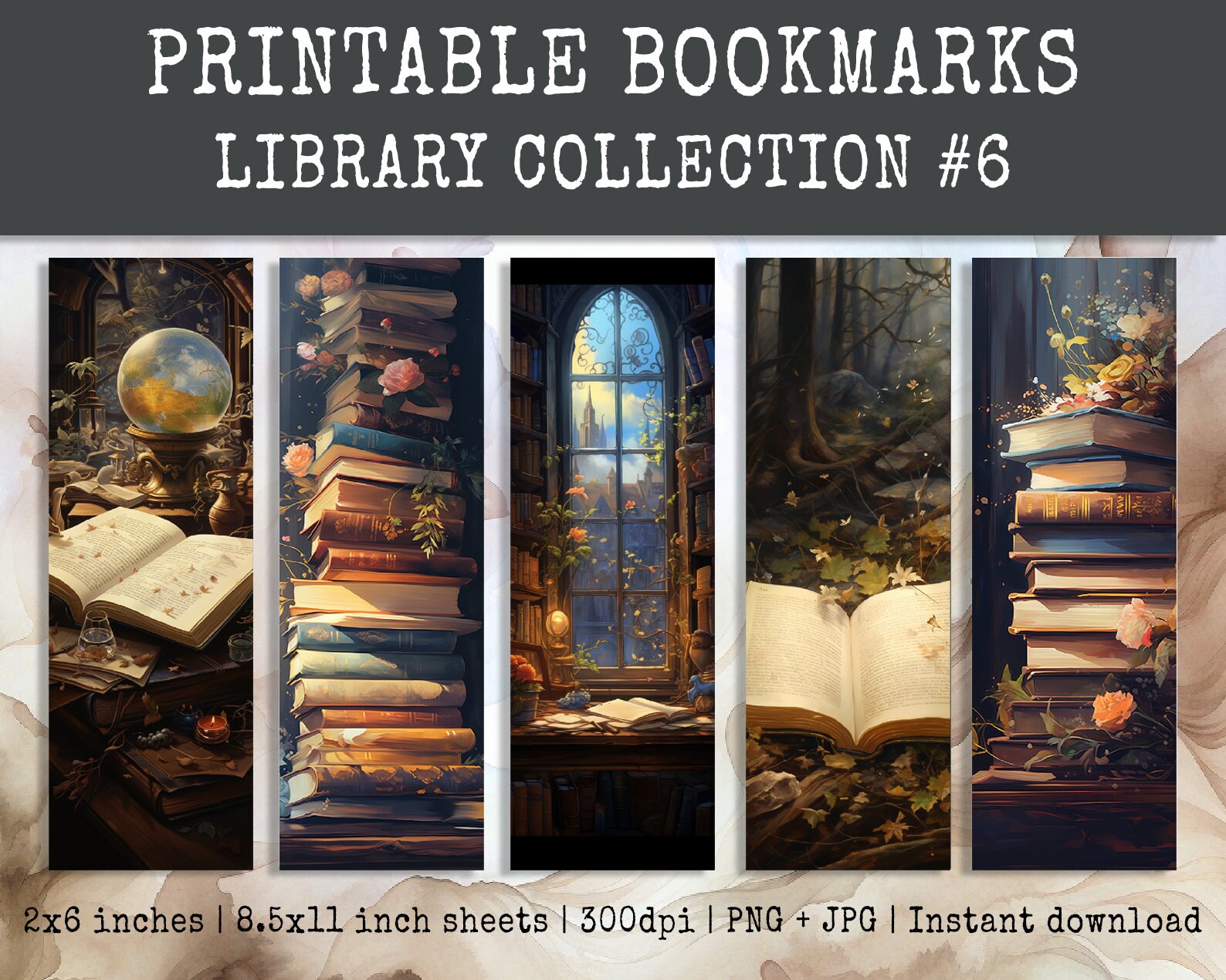 10 Printable Bookmarks | Library Collection #6 | Print and Cut ...