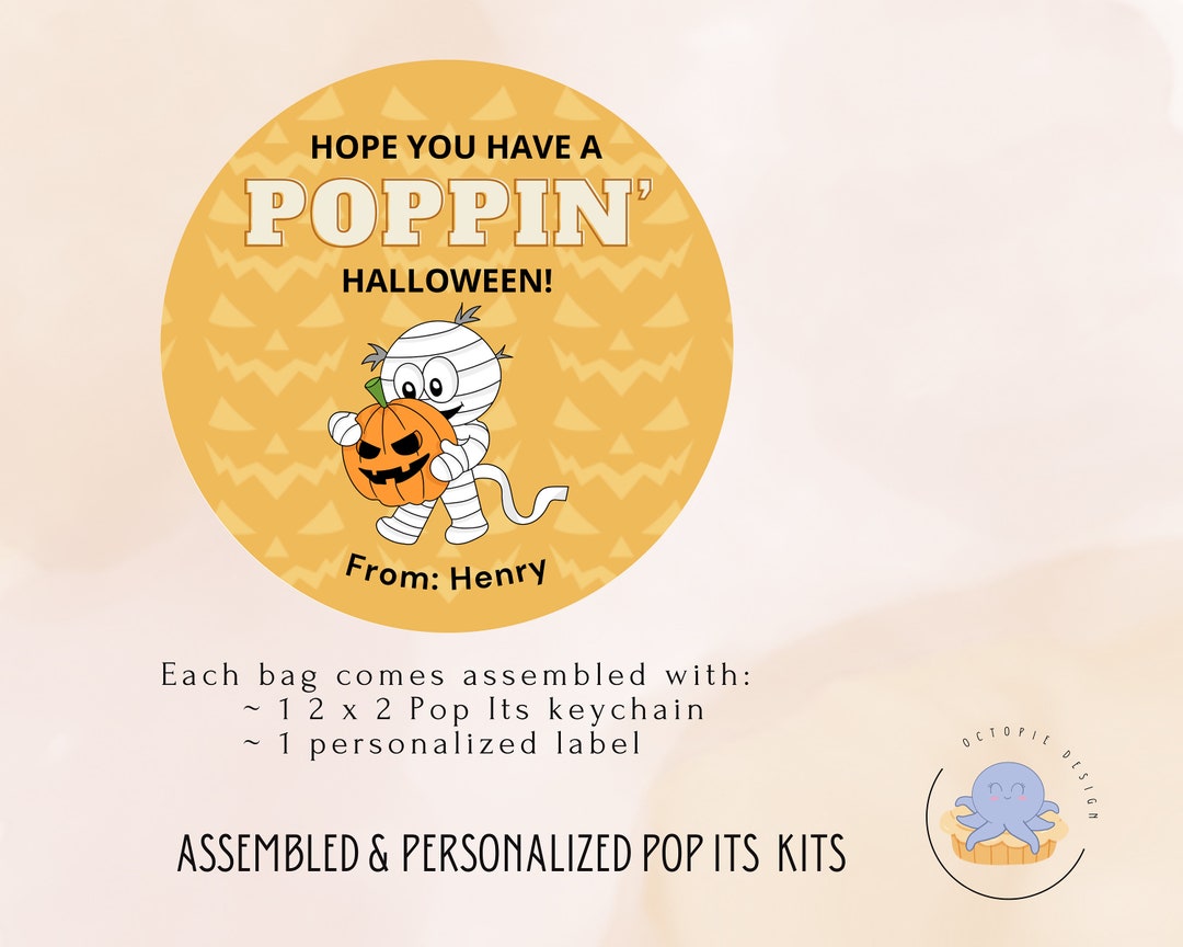 Halloween Pop Its | Holiday Student Gift, Party Gift From Teacher ...