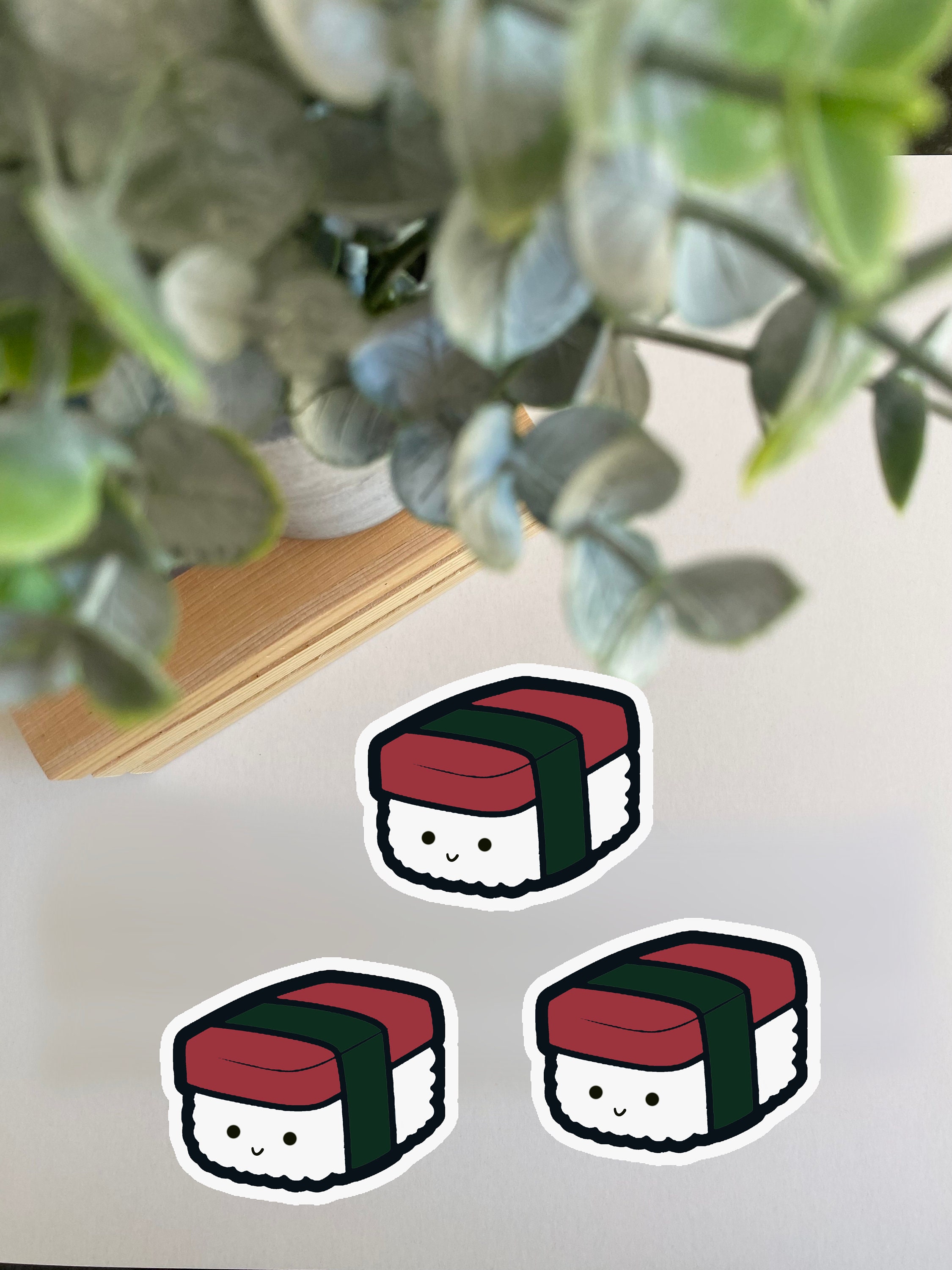 Spam Musubi Sticker | Waterproof, Matte Finish | Cute Asian Japanese ...