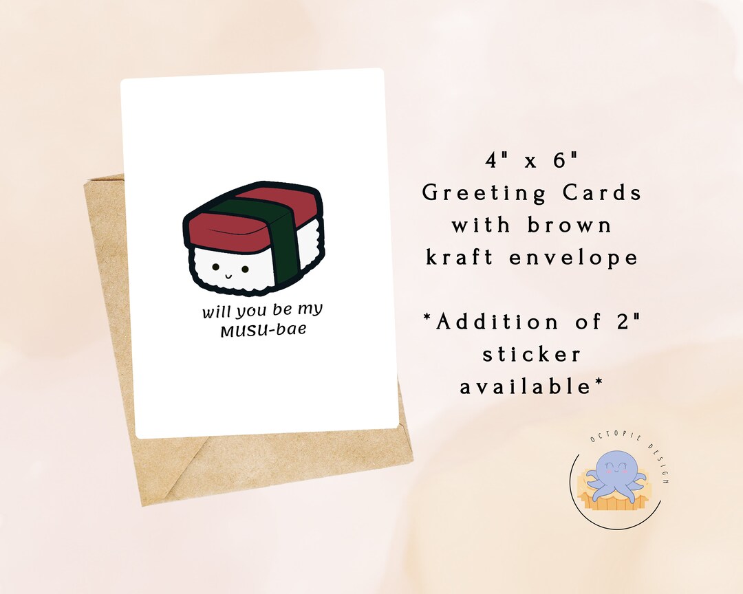 Will You Be My Musu-bae Everyday Card, Valentines Day, Anniversary ...