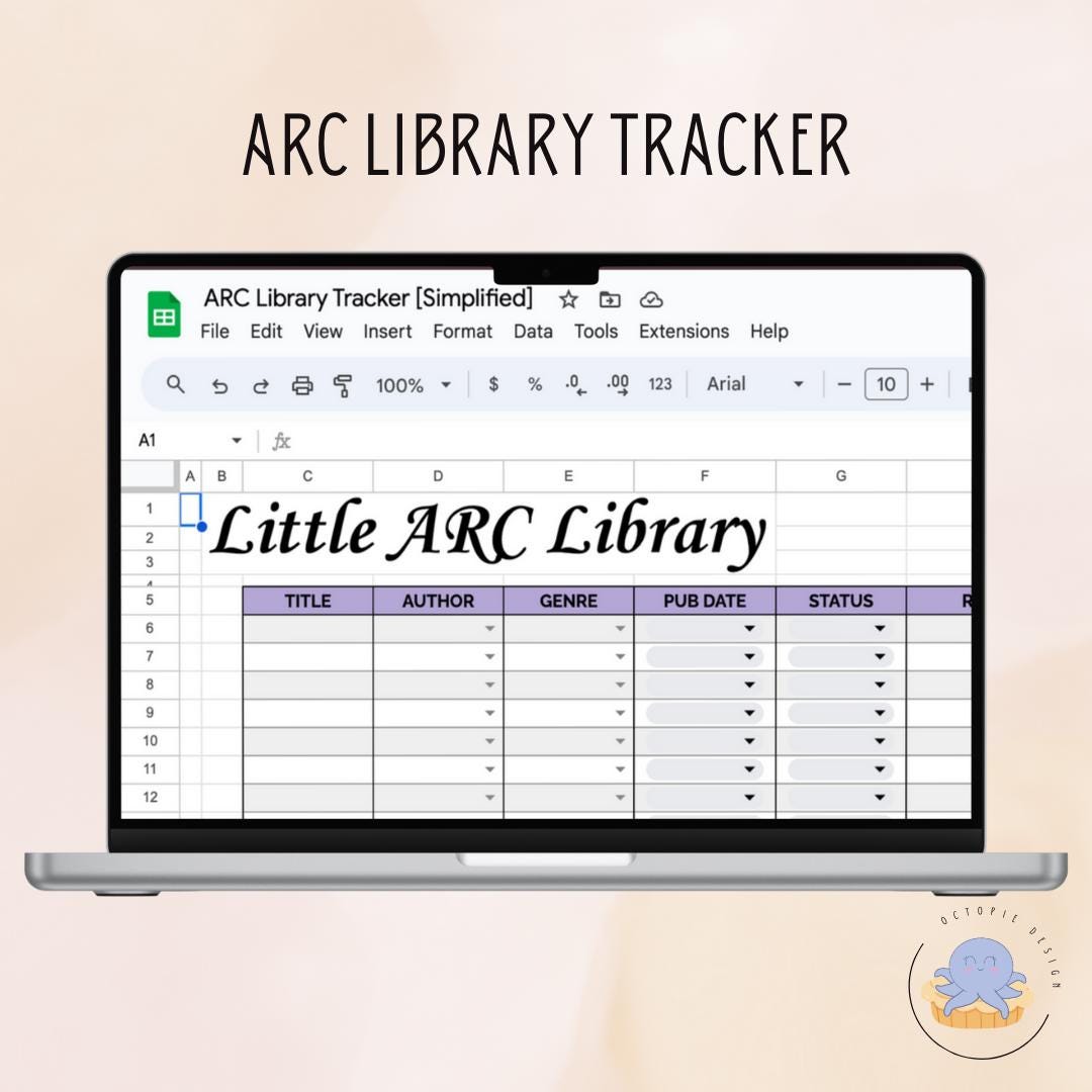 ARC Library Tracker | Google Sheets Template | Book Log | Library Log ...