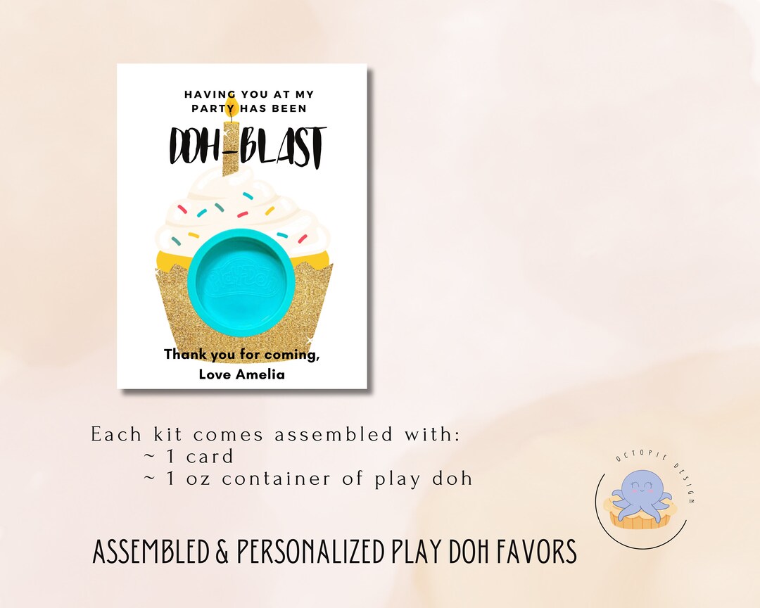 Having You at My Party Has Been Doh-best Play Doh Favors, Birthday ...