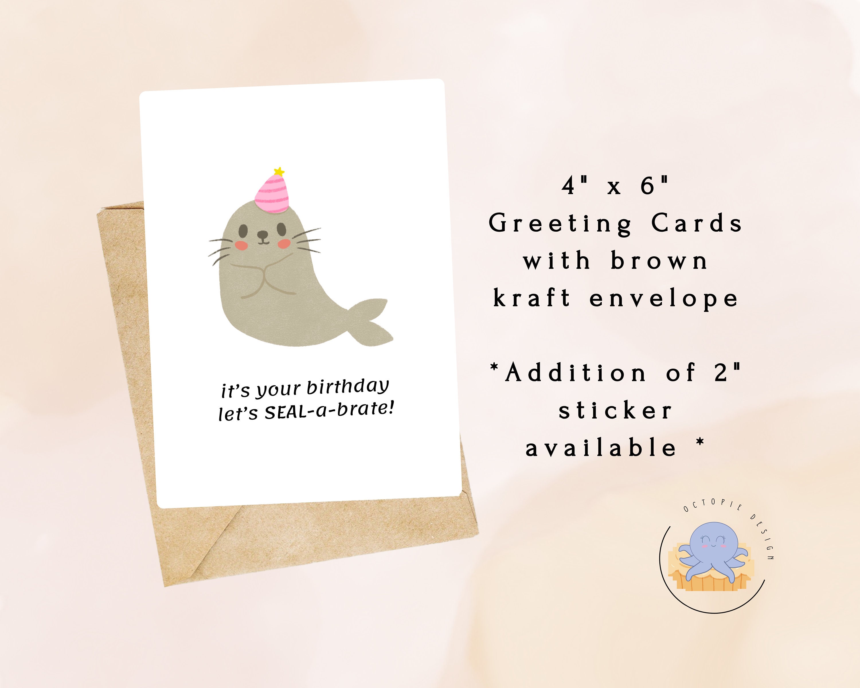 It's Your Birthday Let's Seal-a-brate Seal Card, Funny Birthday Card ...