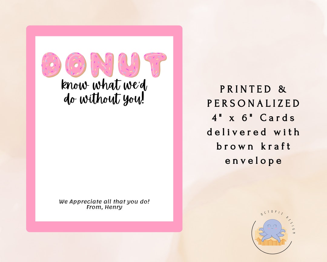 Donut Gift Card Holder, Teacher Appreciation Gift Card Holder, Donut ...