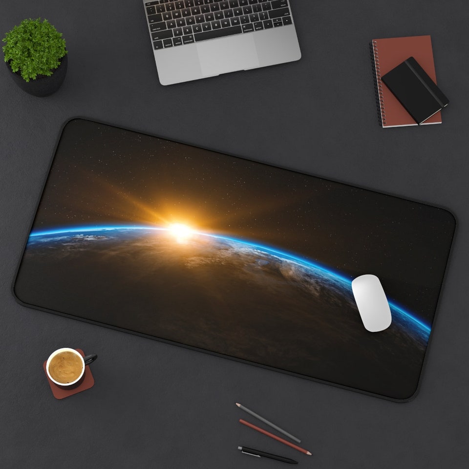 Space Desk Mat, Space Desk Pad, Space Mouse Pad, Abstract Desk Mat ...