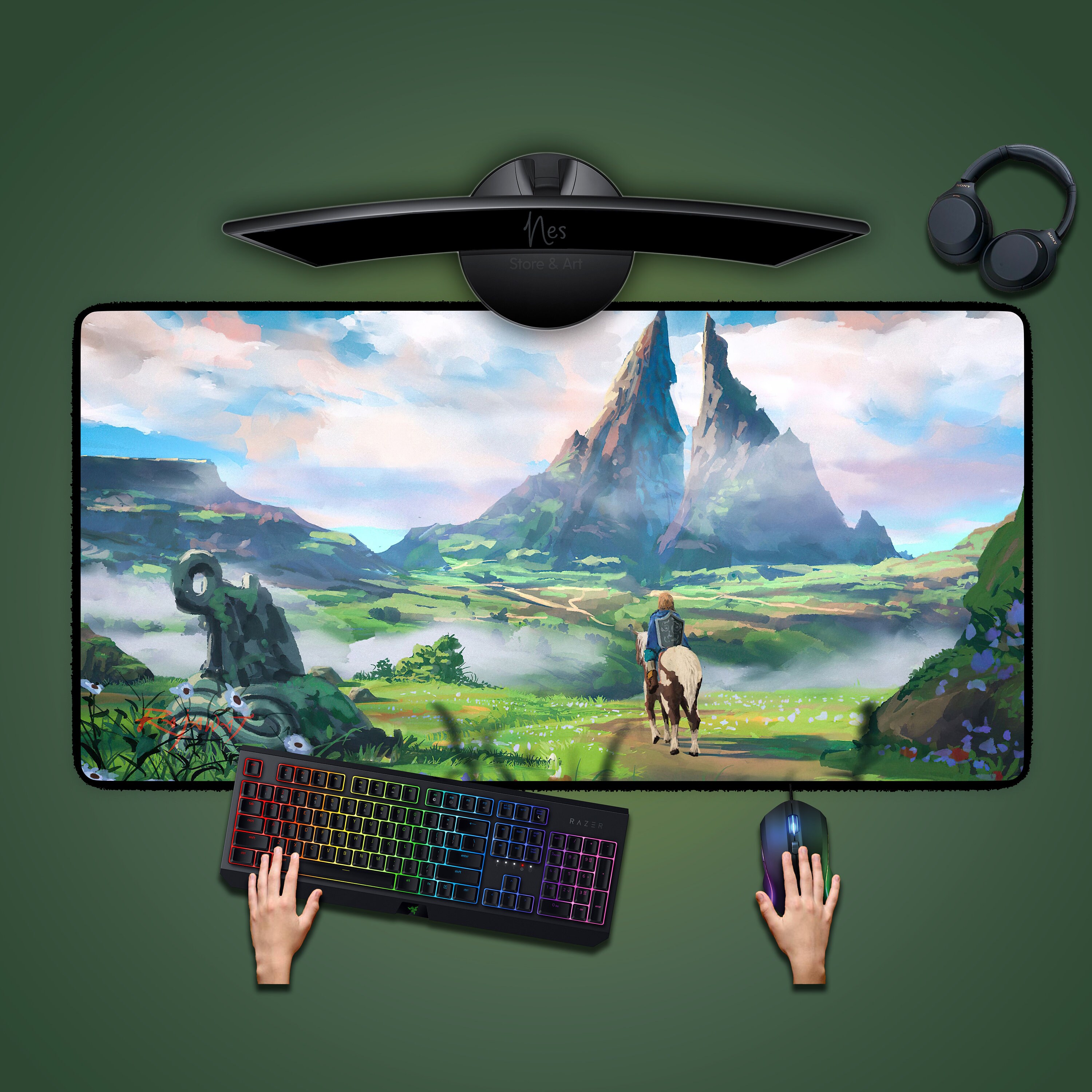 Electronics & Accessories Desk Mat Zelda Desk Mat Zelda Mouse Mat Zelda ...