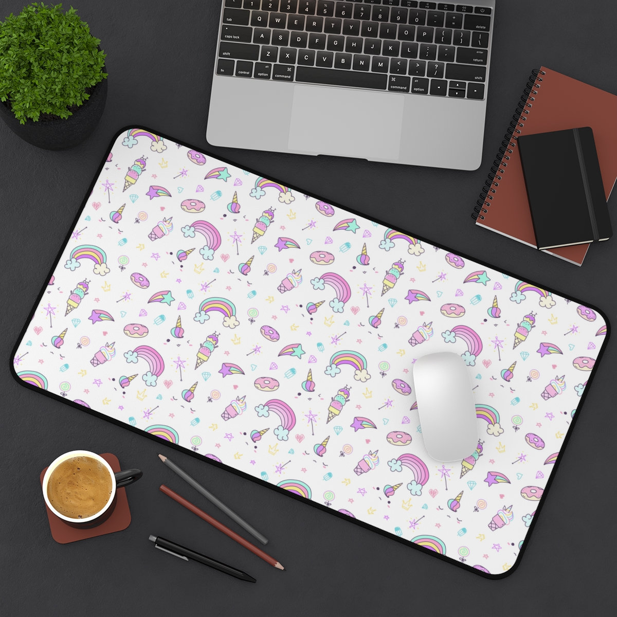 Cute Kawaii Desk Mat Cute Pink Desk Mat Cute White Desk Mat - Etsy