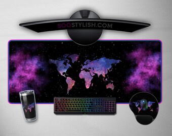 World Map Desk Mat - Etsy