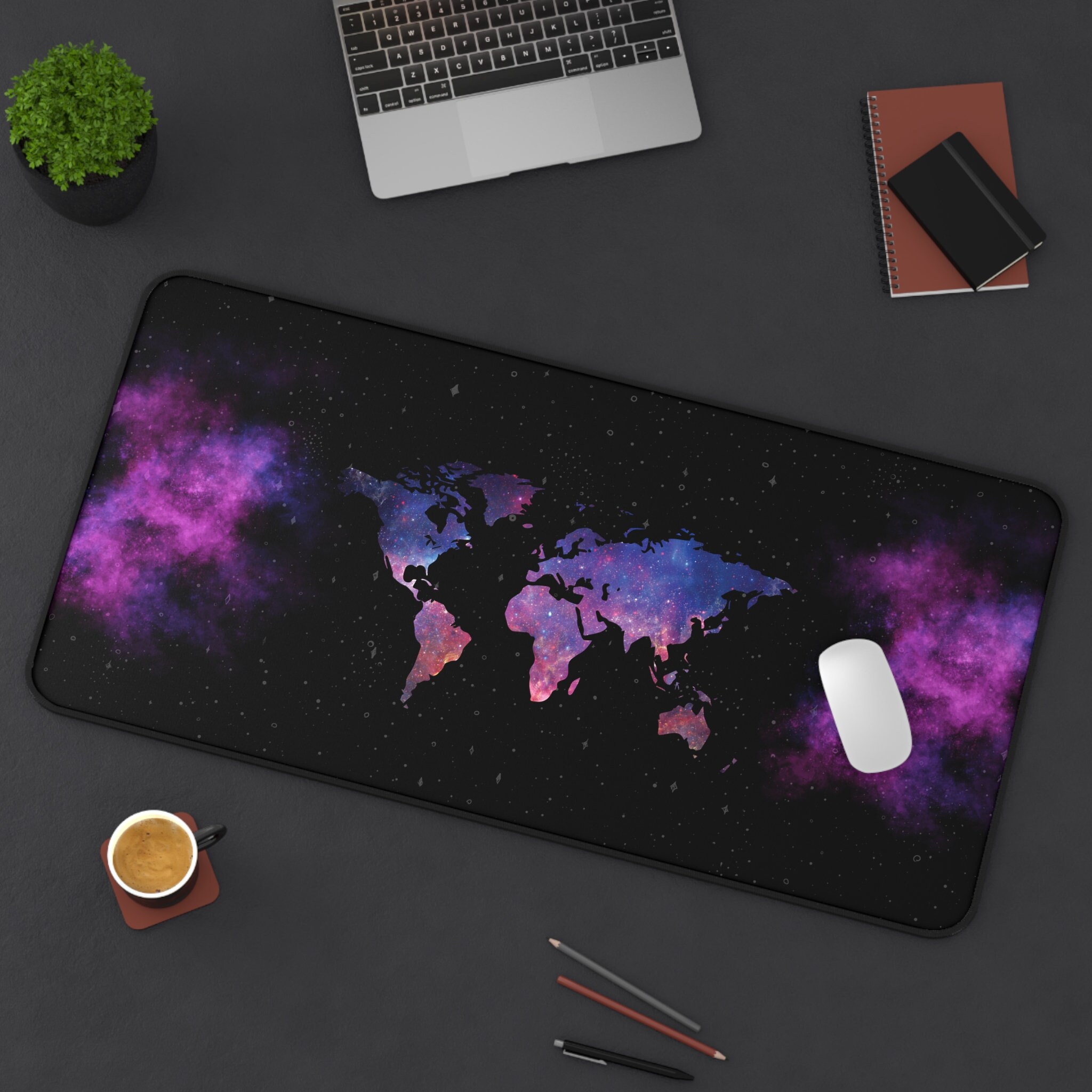 World Map Desk Mat Aesthetic World Map Wrist Rest Mouse Pad et - Etsy ...