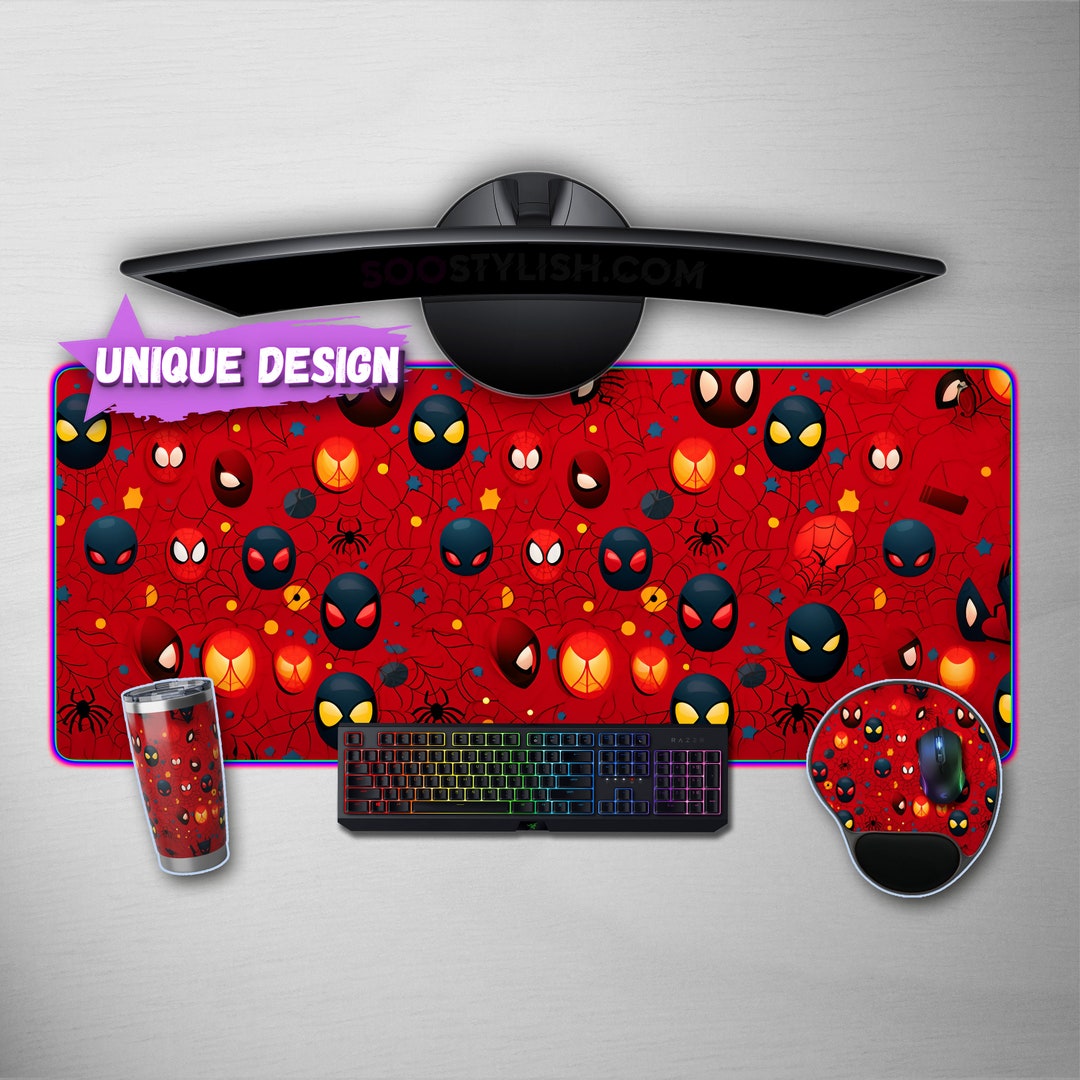 Cute Spider-man Desk Mat Spider-man Wrist Rest Mouse Pad and Spider-man ...